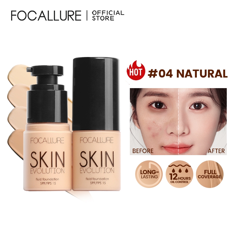 Jual FOCALLURE Full Coverage Oil-control Fluid Foundation | Shopee ...