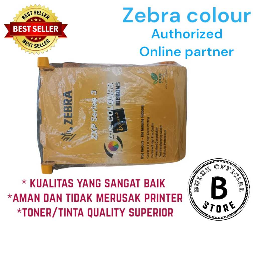 Jual Ribbon warna (True colours) zebra Zxp series 3 PN : 800033-801 ...