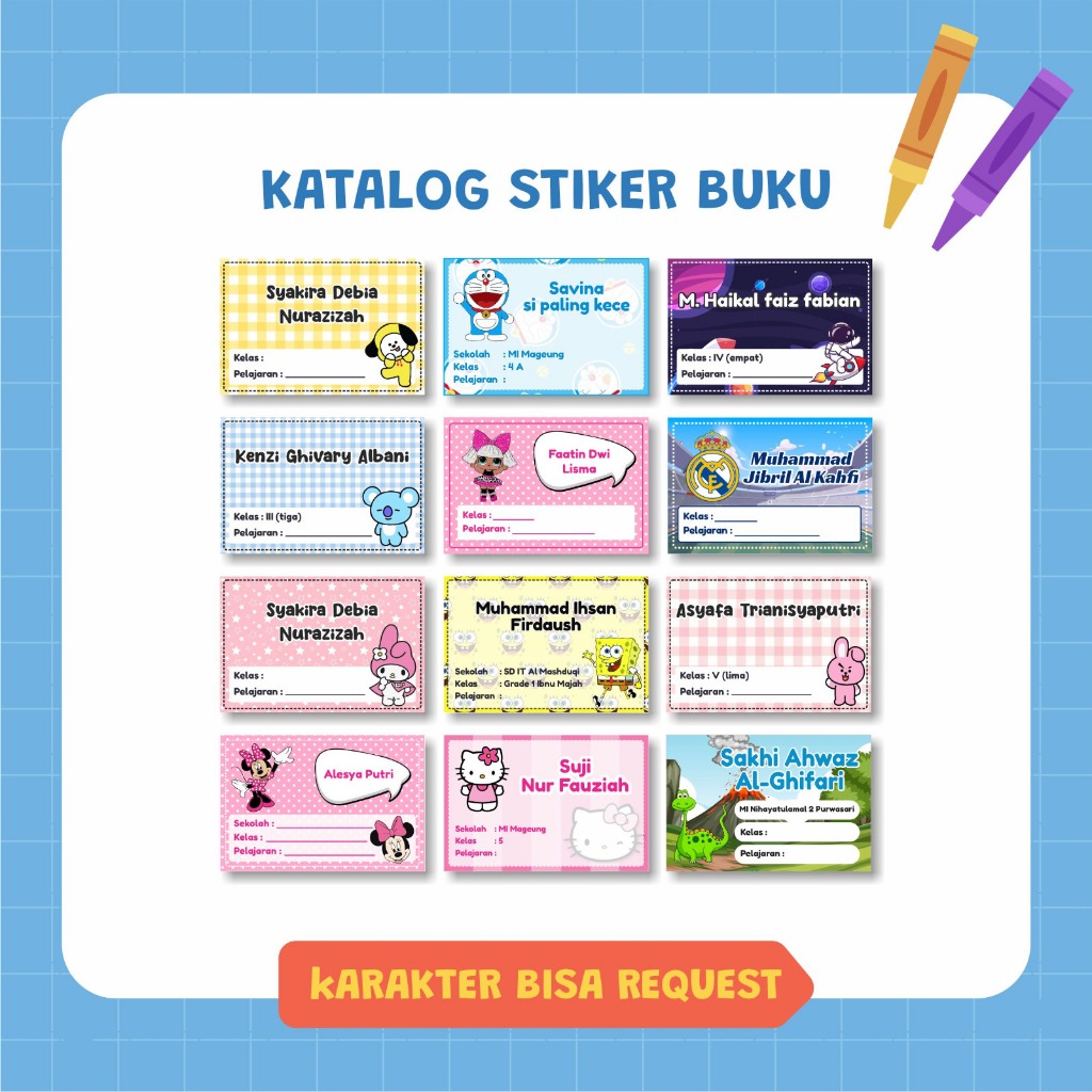 Jual LABEL STIKER BUKU PELAJARAN | Shopee Indonesia