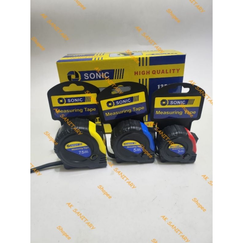 Jual Meteran Lapis Karet 3m 5m 7,5m SONIC - SONIC Meteran Karet - 3 Meter | Shopee Indonesia