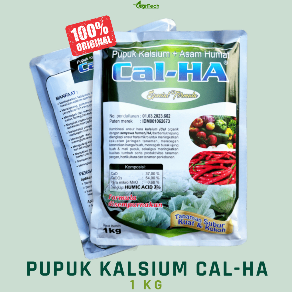 Jual PUPUK KALSIUM + ASAM HUMAT CAL HA 1 Kg Calcium Humic Acid Calha ...