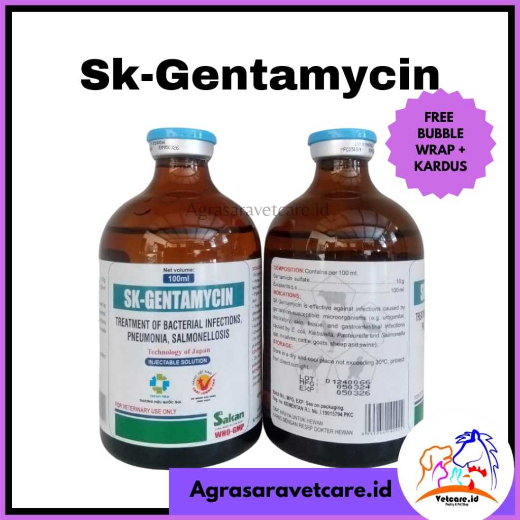 Jual SAKAN SK Gentamycin 100 ml - LIKE GENTAJECT GENTA 100 | Shopee ...