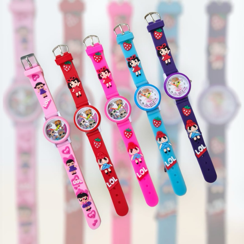 Jual Jam Tangan Anak Anak Timbul Lol Strap Rubber(Dikirim Dari Jakarta ...