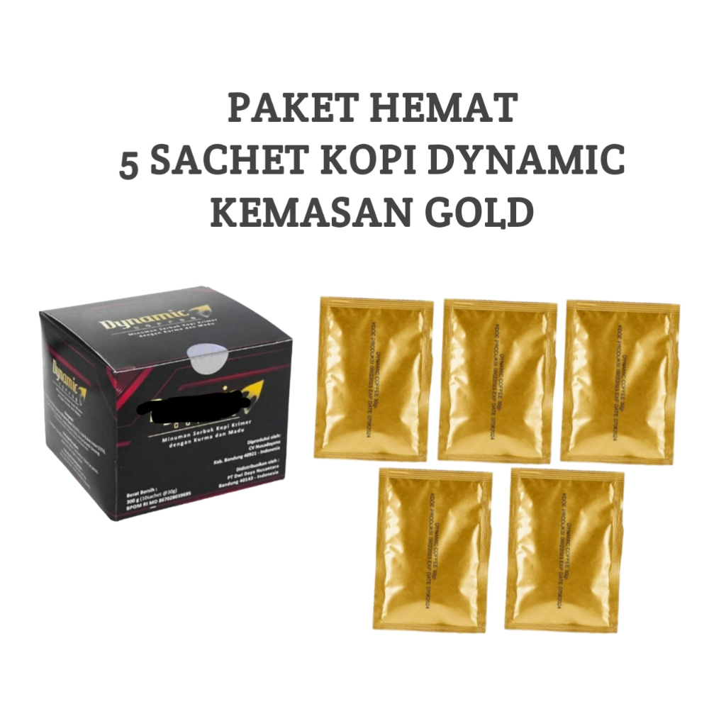 Jual Paket 5 Sachet Kopi Dynamic | Minuman Serbuk Kopi Plus Kurma ...