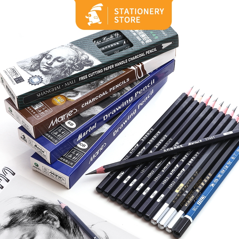 Jual Maries Charcoal Pencil Sketch Pensil Sketsa arang seni rupa ...