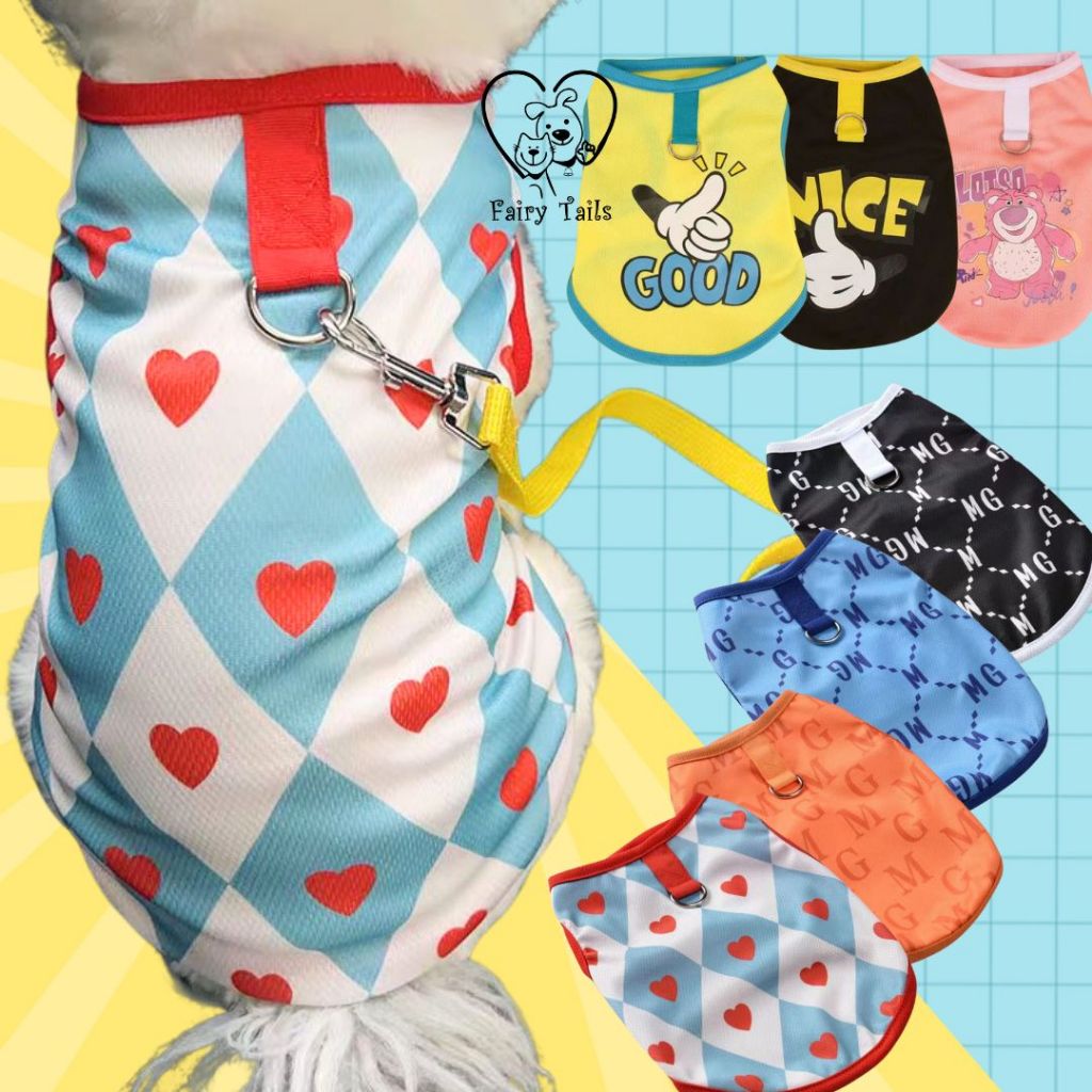 Jual Baju T-Shirt Kaos Harness Vest dengan Ring Pengait Tali Tuntun Dog ...