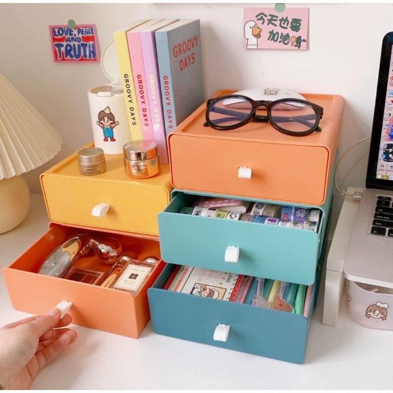 Jual HOSELA Laci mini susun rak meja penyimpanan kado hadiah storage ...