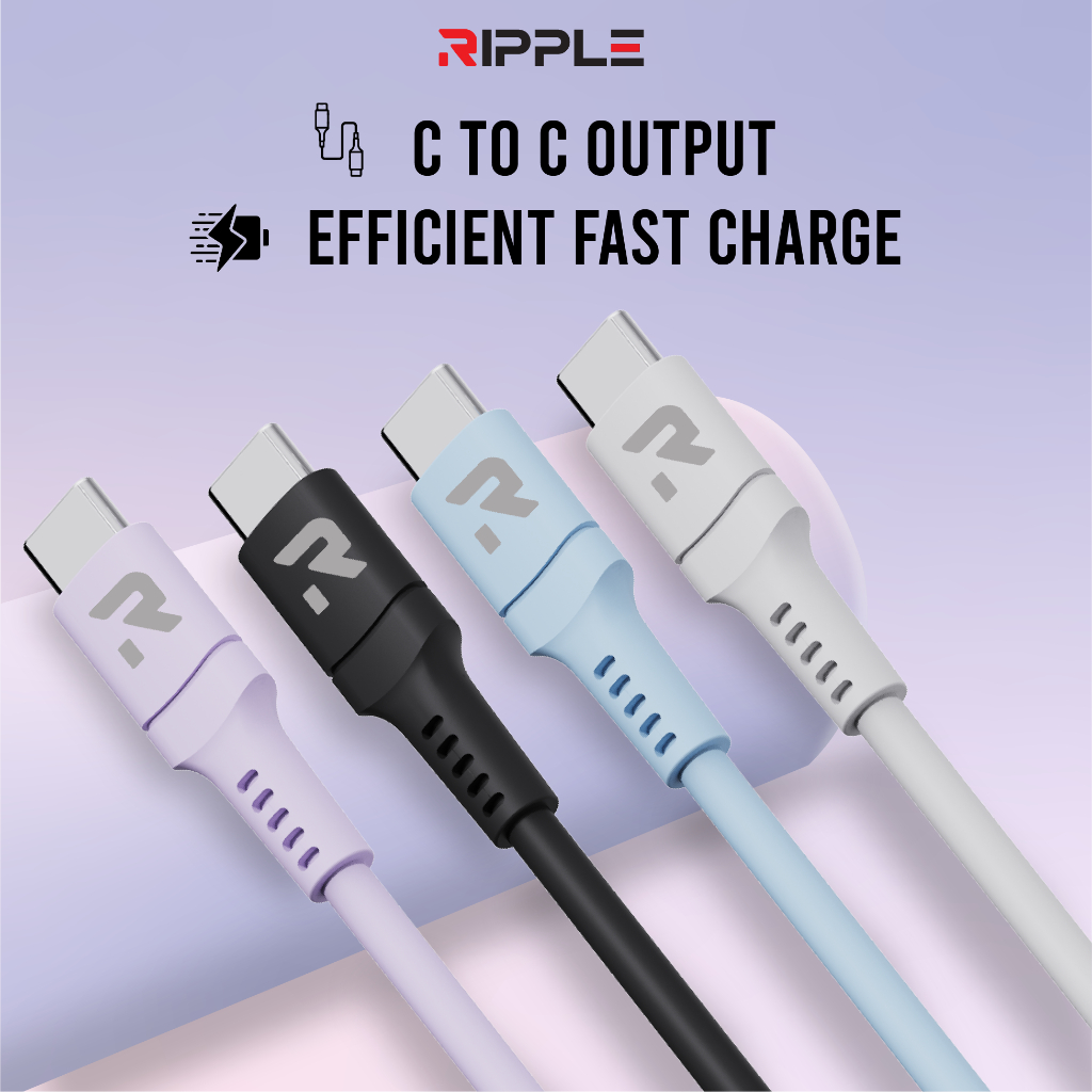 Jual 【NEW】Ripple Fast Charging Cable Data 60W Braided Wire Cable Anti ...