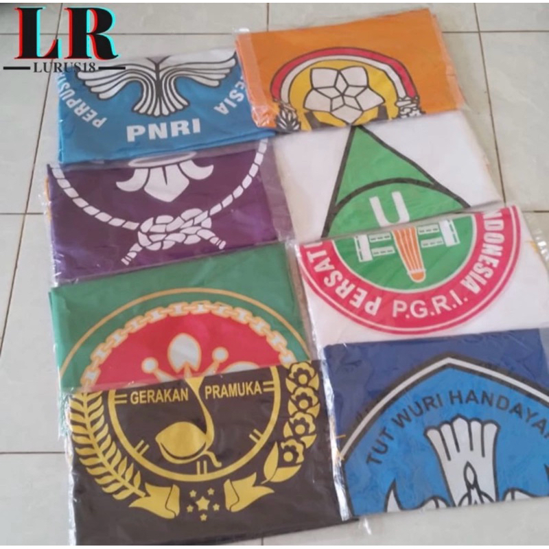 Jual Bendera Gerakan Pramuka Warna Coklat Rumbai Kuning lengkap dengan ...