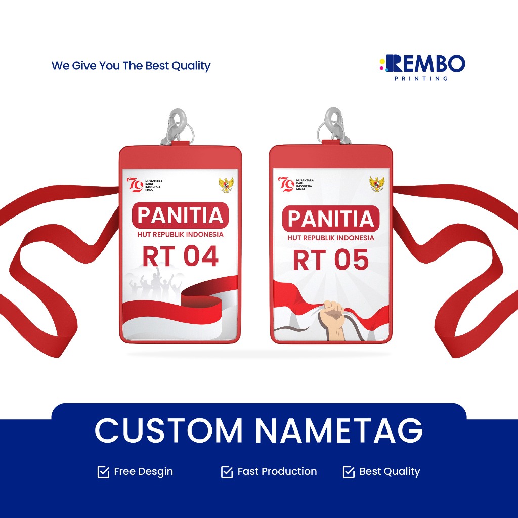 Jual CUSTOM NAMETAG PANITIA LOMBA 17 AGUSTUS HUT RI 17AN HARI ...
