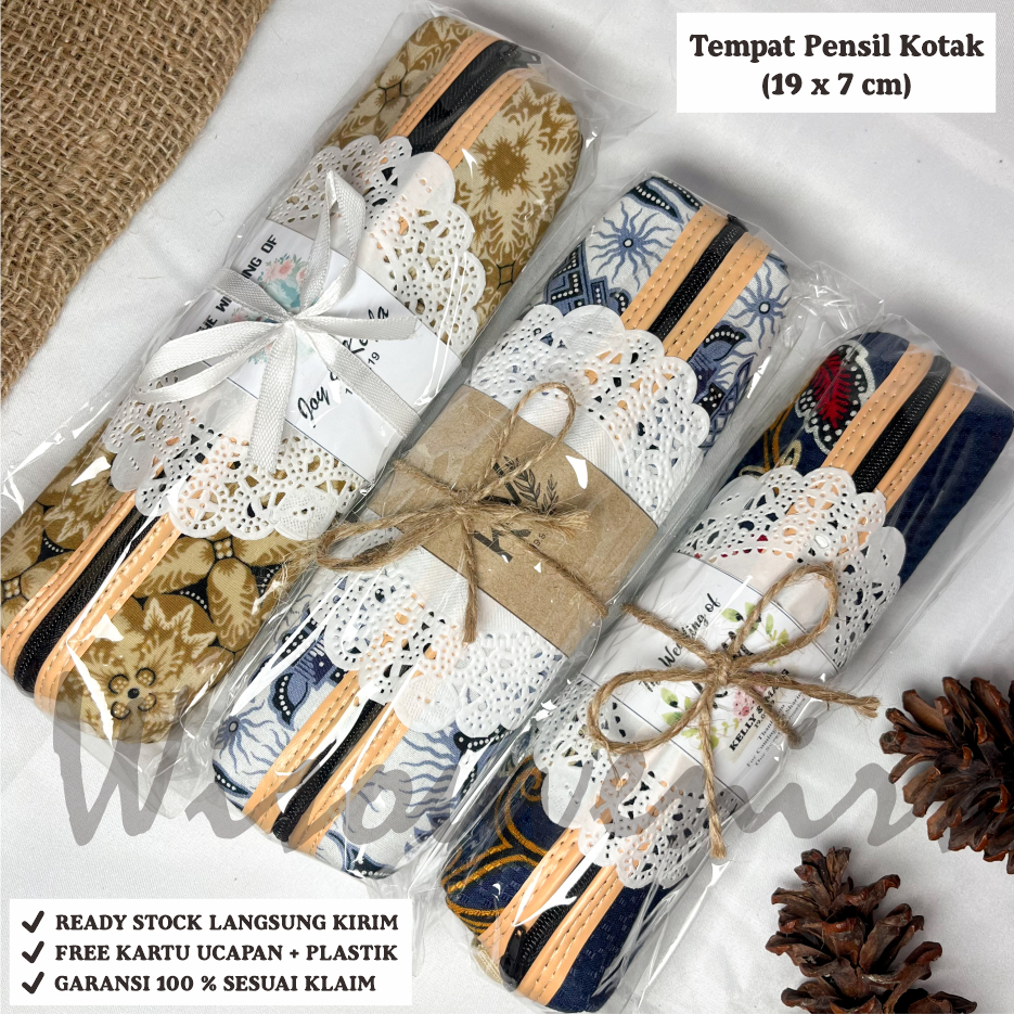 Jual Paket Hemat 100 Biji Souvenir Tempat Pensil Batik Khas Jogja 19 x 7 cm Souvenir Tempat ...