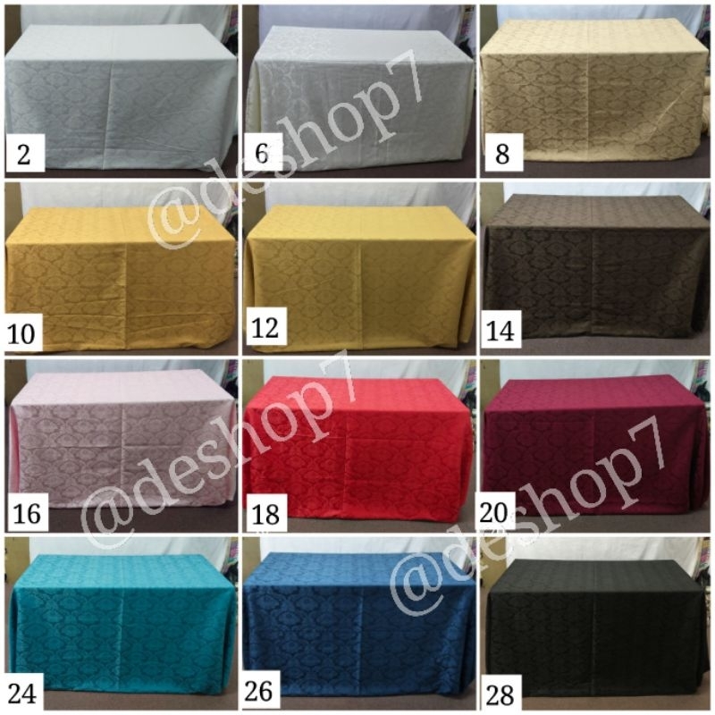 Jual Taplak meja motif damash / taplak meja vip / meja pesta / meja ...
