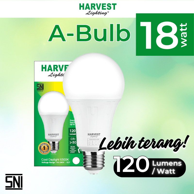 Jual 18W HARVEST LIGHTING Lampu Bohlam LED A Bulb 18 Watt Lampu Hemat ...