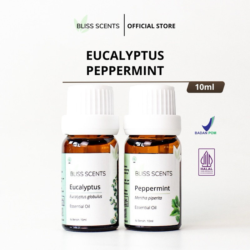 Jual BLISS SCENTS Paket Eucalyptus + Peppermint Essential Oil Aromatherapy 100% Murni ...