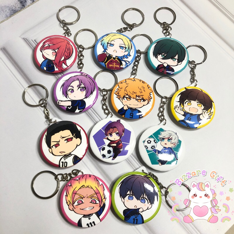 Jual Keychain Blue Lock Ganci Anime Merch Lucu Keren Isagi Bachira ...