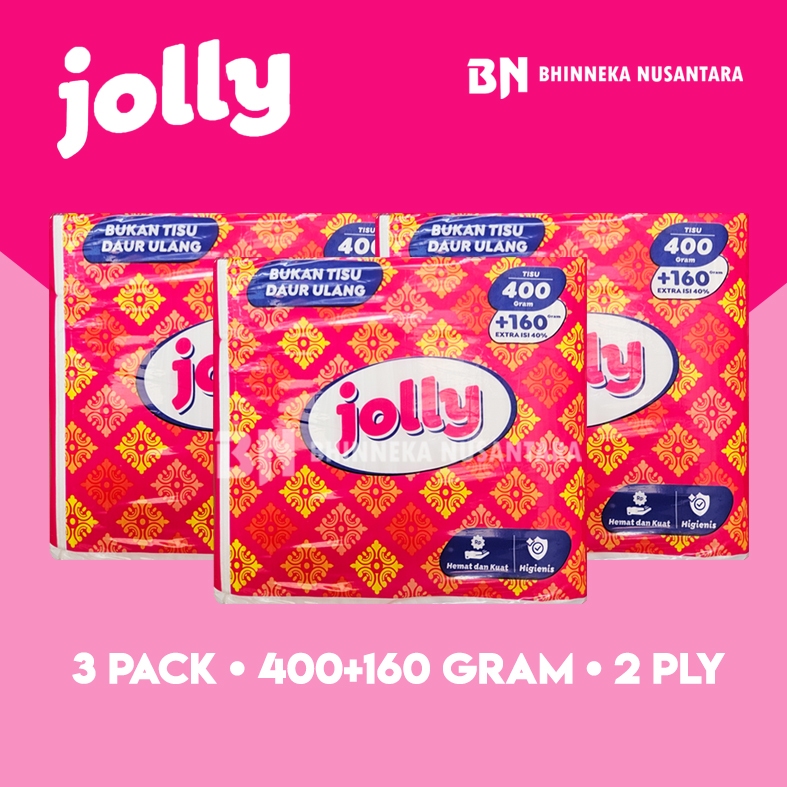 Jual Jolly Facial Tissue 560 Gram [3 Pack] | Shopee Indonesia
