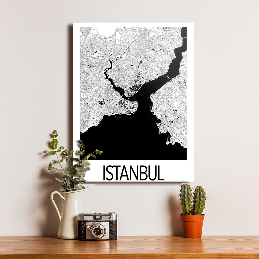 Jual Poster Peta Istanbul Turki Hiasan Dinding Pajangan Rumah Siap ...