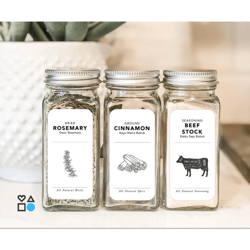 Jual Sticker Label Botol Bumbu 3x6 Waterproof | Shopee Indonesia