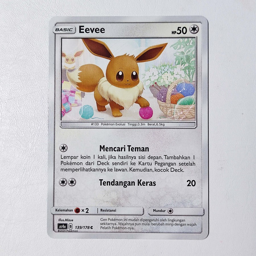 Jual Eevee 139/178 AS4a - Kartu Pokemon Indonesia TCG | Shopee Indonesia