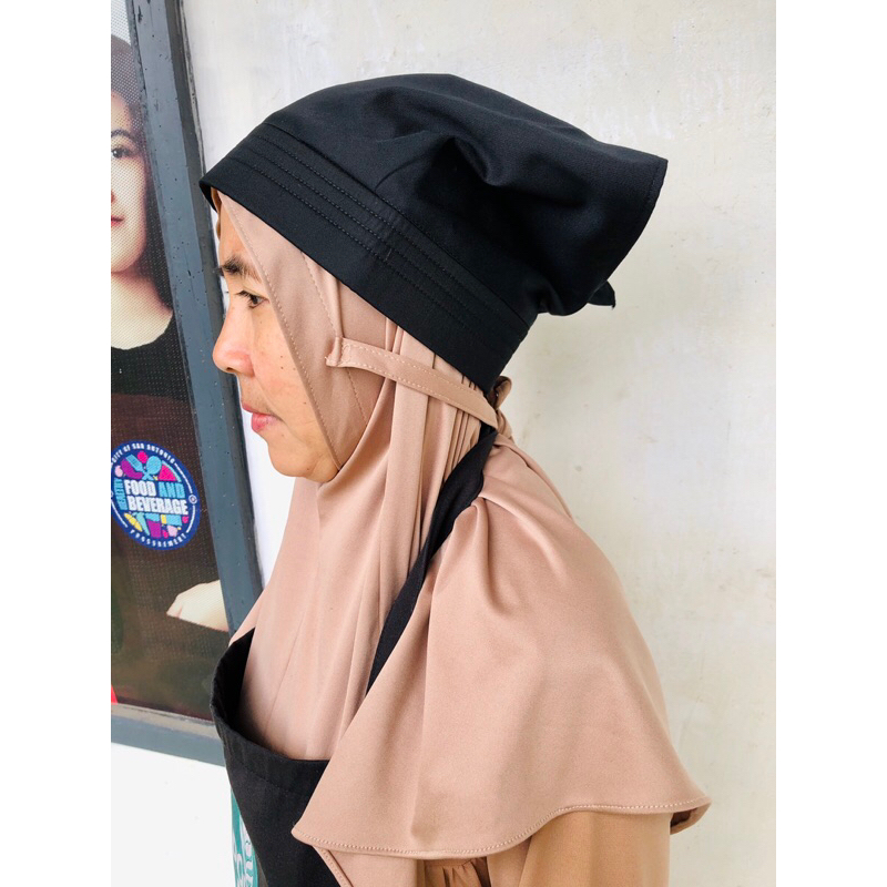 Jual Topi Koki Segitiga VELCRO topi waitress Cafe restaurant karyawan ...
