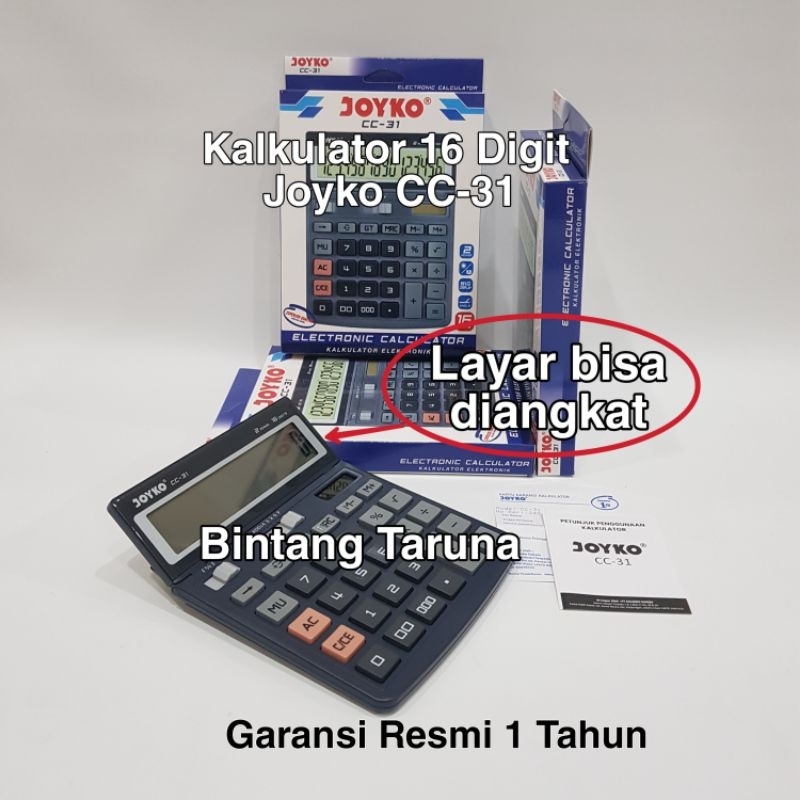 Jual Kalkulator Joyko CC31 Calculator Joyko CC-31 Kalkulator 16 digit Joyko CC31 | Shopee Indonesia