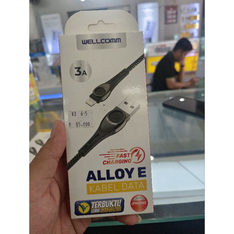 Jual KABAL DATA WELLCOMM ALLOY 3A Fast Charging USB to IPHONE | C to C ...