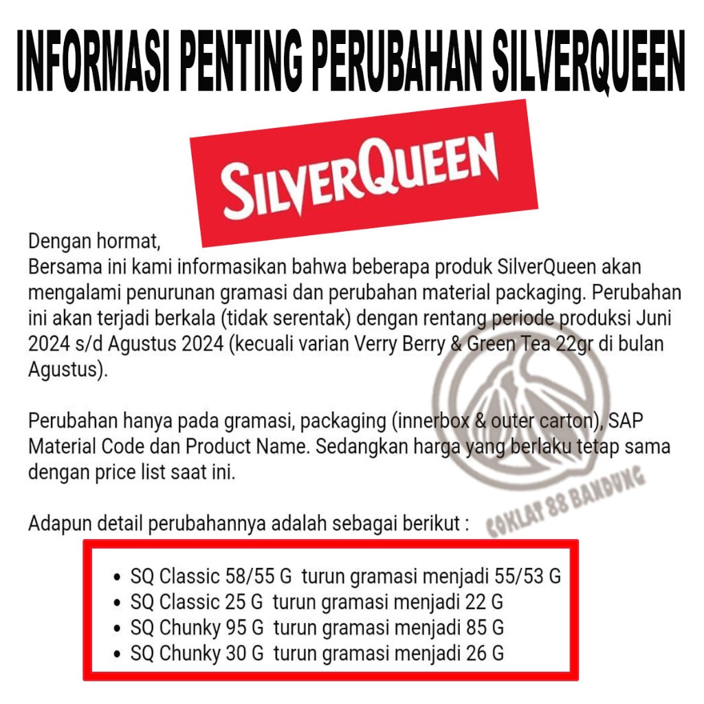 Jual SilverQueen Chunky Bar Mini 26gr 1 Jar/Box Isi 12 PCS Rasa Coklat ...