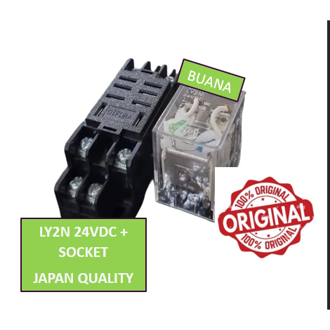 Jual SET RELAY Omr*n LY2N 24VDC ORIGINAL JAPAN + SOCKET / LY2N 24V DC 8 PIN | Shopee Indonesia
