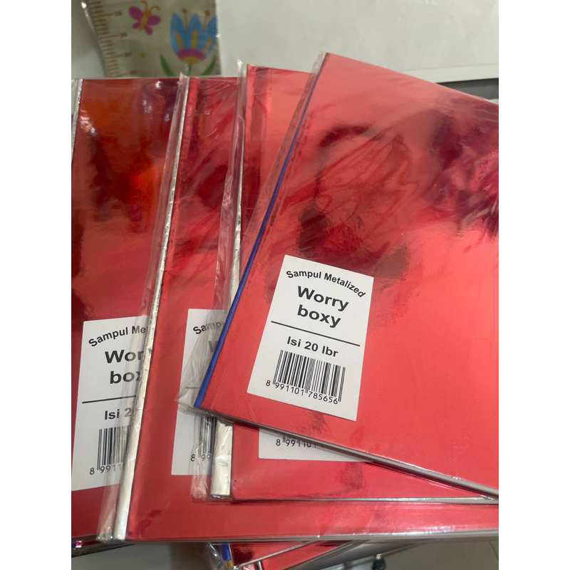 Jual Sampul Metalik Ukuran Boxy Isi 20 Lembar Shopee Indonesia
