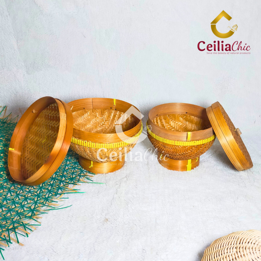 Jual tempat Nasi Bambu / Wakul Bakul Nasi Anyaman Bambu / Ceting Nasi ...