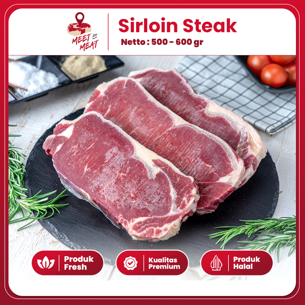Jual Sirloin Steak Daging Sapi Australia Pilihan Berat 500g Kualitas ...