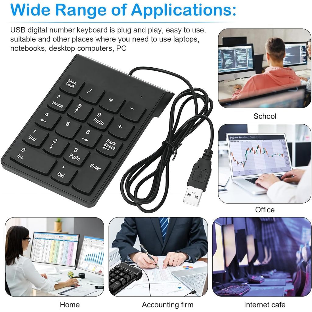 Jual Keyboard Tambahan Khusus Keypad Angka Numerik Kasir USB | Shopee ...