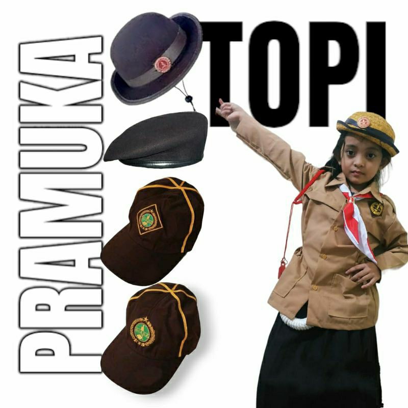 Jual Topi Pramuka anak SD SMP/Topi siaga penggalang putra putri ...