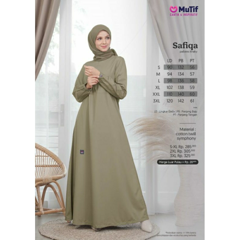 Jual MUTIF Gamis SAFIQA Series Banyak Warna Pakaian Muslim Wanita Dress ...