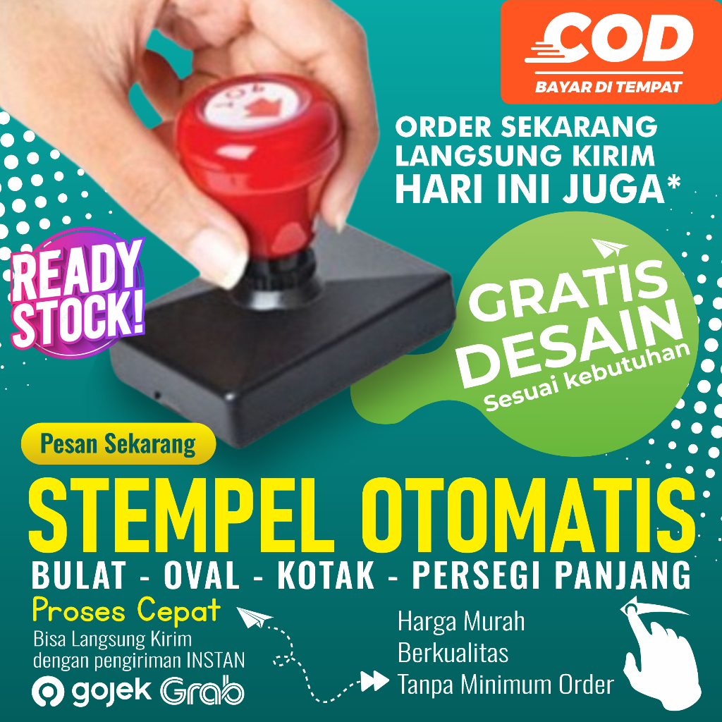 Jual Stempel Otomatis | Desain Bisa Custom | Ukuran Lengkap | Bisa 2 ...