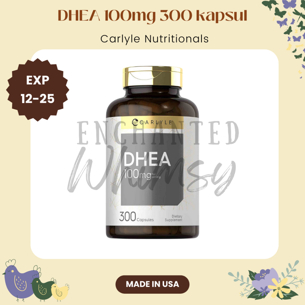 Jual Carlyle DHEA 100 mg 300 kapsul penstabil hormon Dehydroepiandrosterone improve skin ...