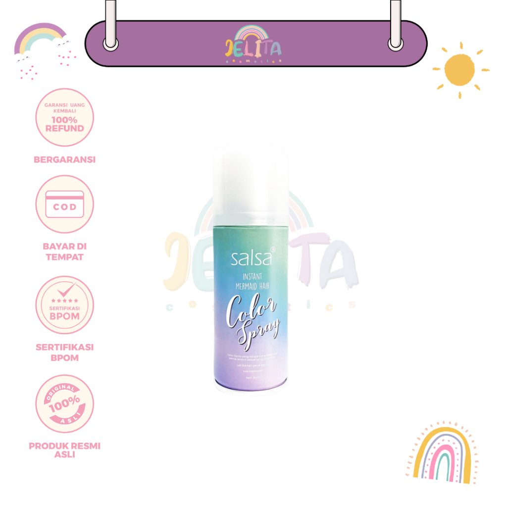 Jual 𝓳𝓮𝓵𝓲𝓽𝓪 - Salsa Instant Mermaid Hair Color Spray / cat rambut ...