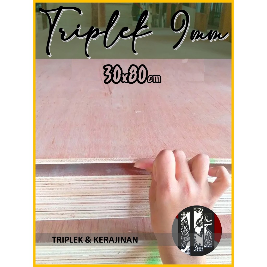 Jual Triplek 9mm 30x80 cm Kualitas Premium Plywood Multiplek 9 mm 30 x ...