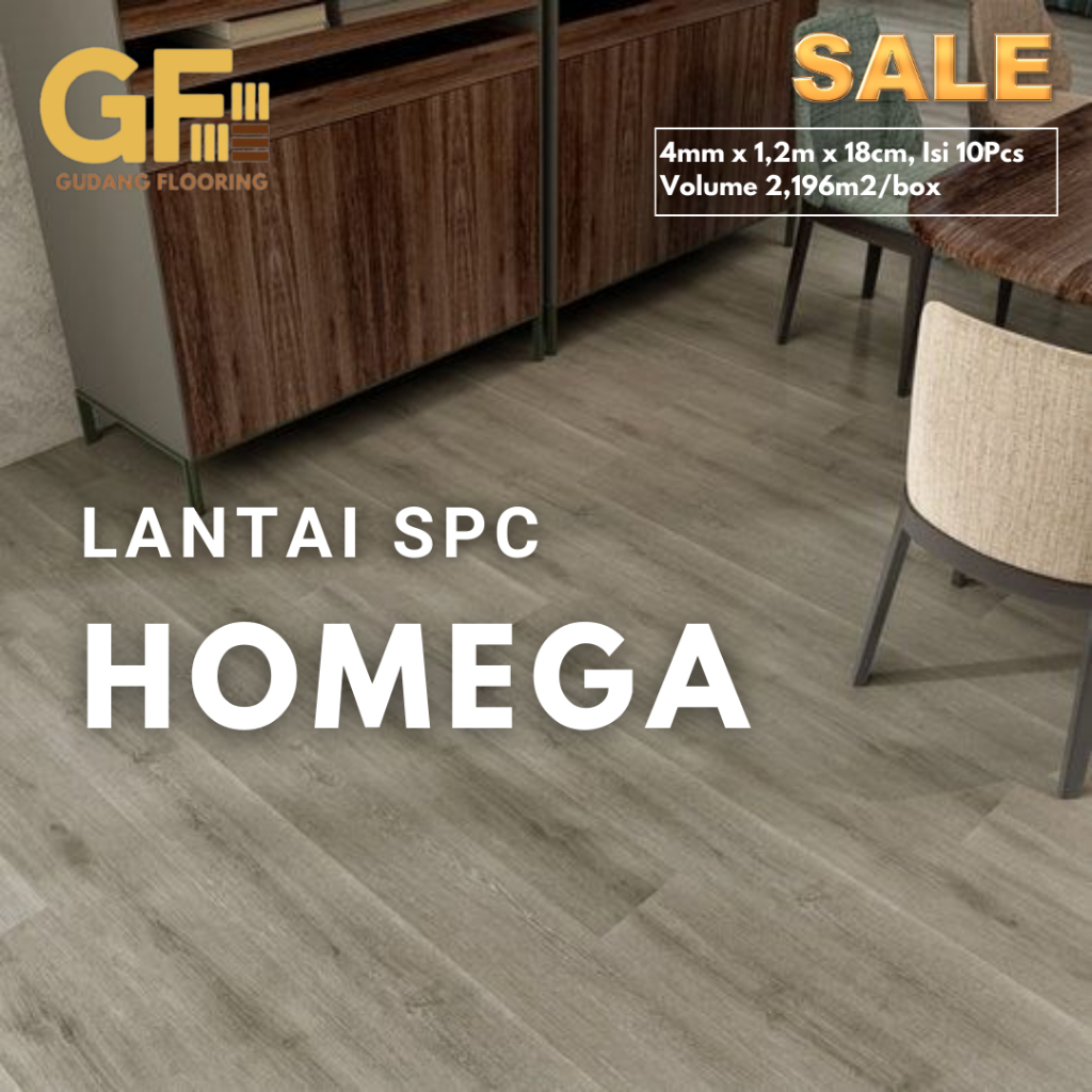 Jual Lantai SPC Vinyl Klik HOMEGA - Click System Flooring Tebal 4mm ...