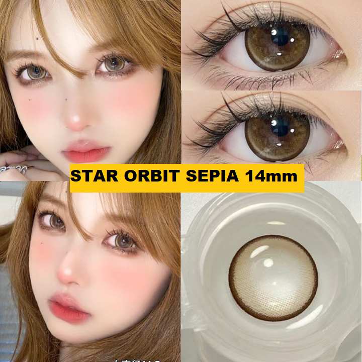 Jual Softlens STAR ORBIT SEPIA dia 14mm by mystic eyes mysticeyes star ...