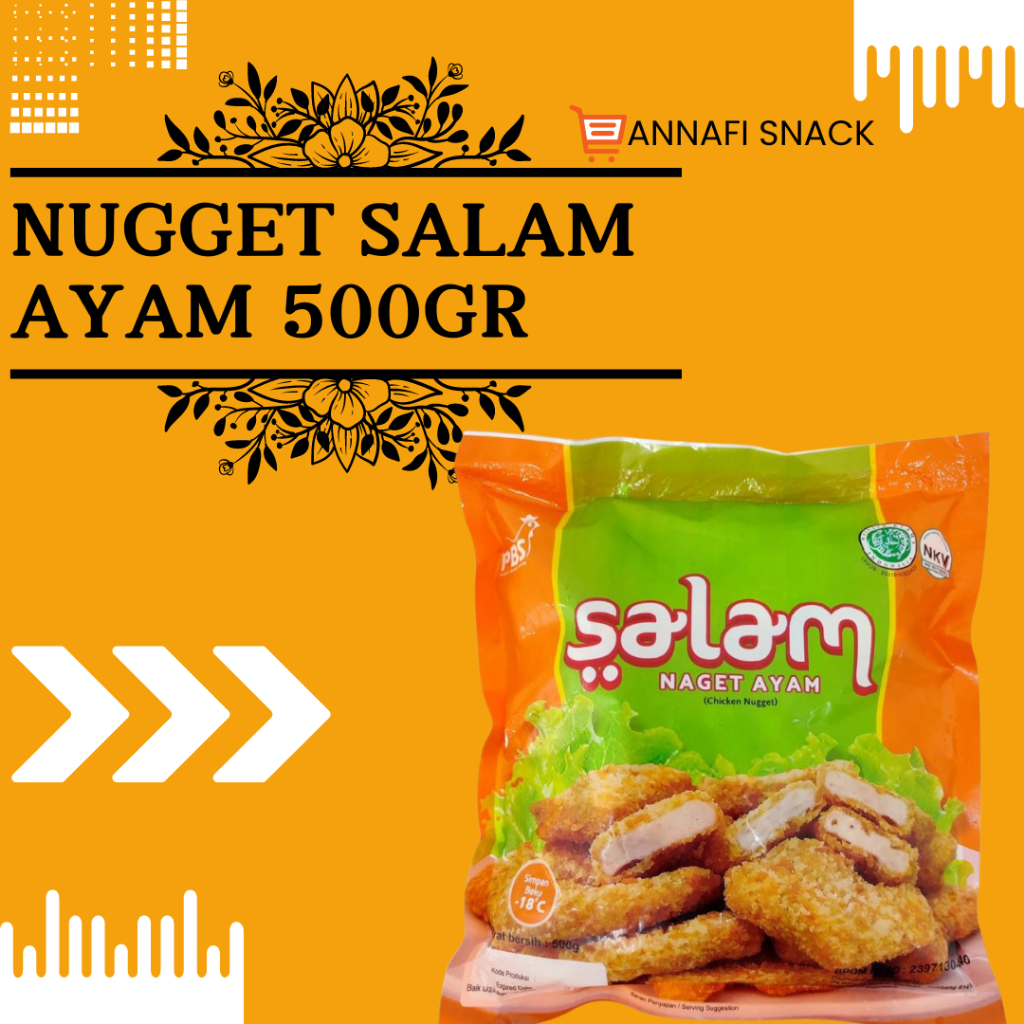 Jual NUGGET SALAM AYAM 500 GRAM // NAGET AYAM // CHICKEN NUGGET | Shopee Indonesia