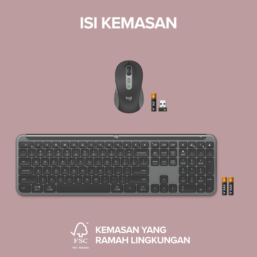 Jual Logitech Mk950 Combo Keyboard dan Mouse Wireless | Shopee Indonesia