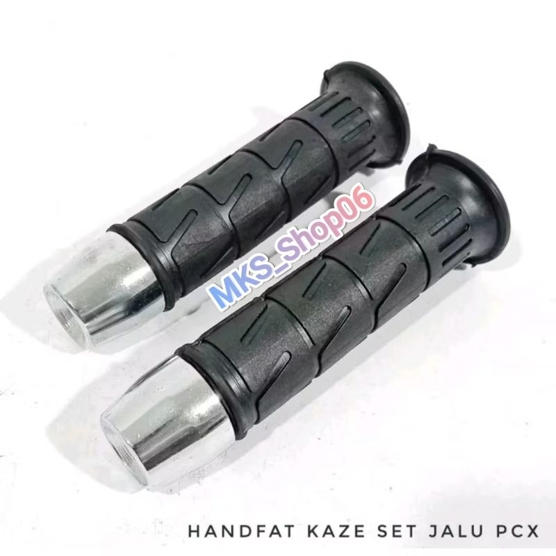 Jual Hand grip kaze set jalu pcx chrome handfat sarung gas kaze kz + jalu crome model pcx ...