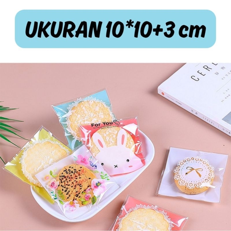 Jual HAPPY (±100 PCS) 10*10 OPP PLASTIK COOKIES KEMASAN KUE PACKING ...