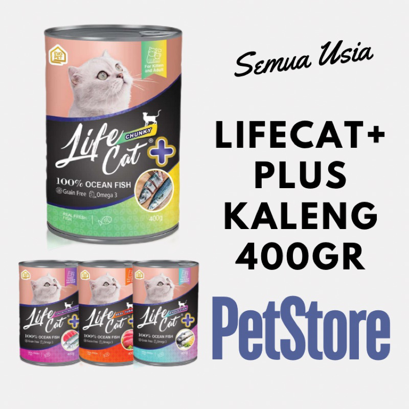 Jual LIFE CAT PLUS Makanan Kaleng Kucing 400gr dengan Omega3 dan ...