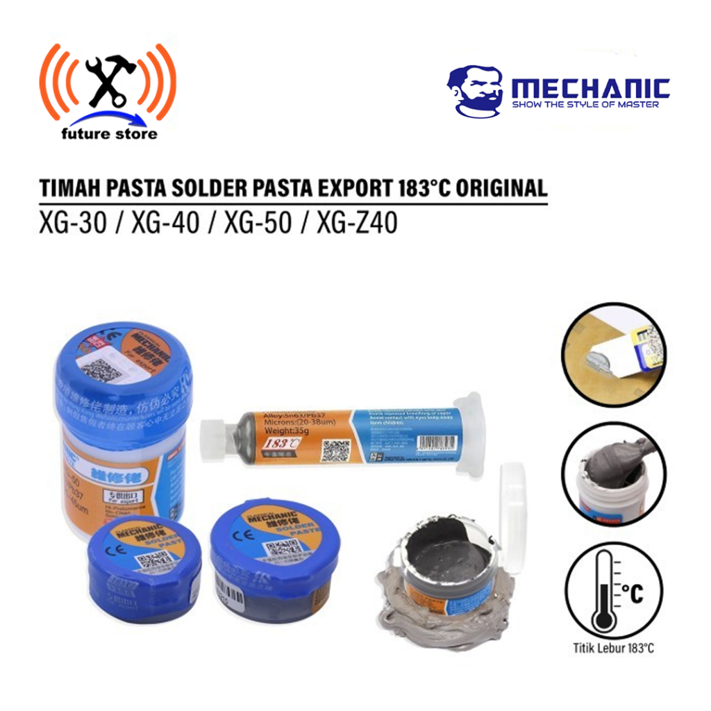 Jual Mechanic XG Series Timah solder Pasta Solder 183°C Export Original ...