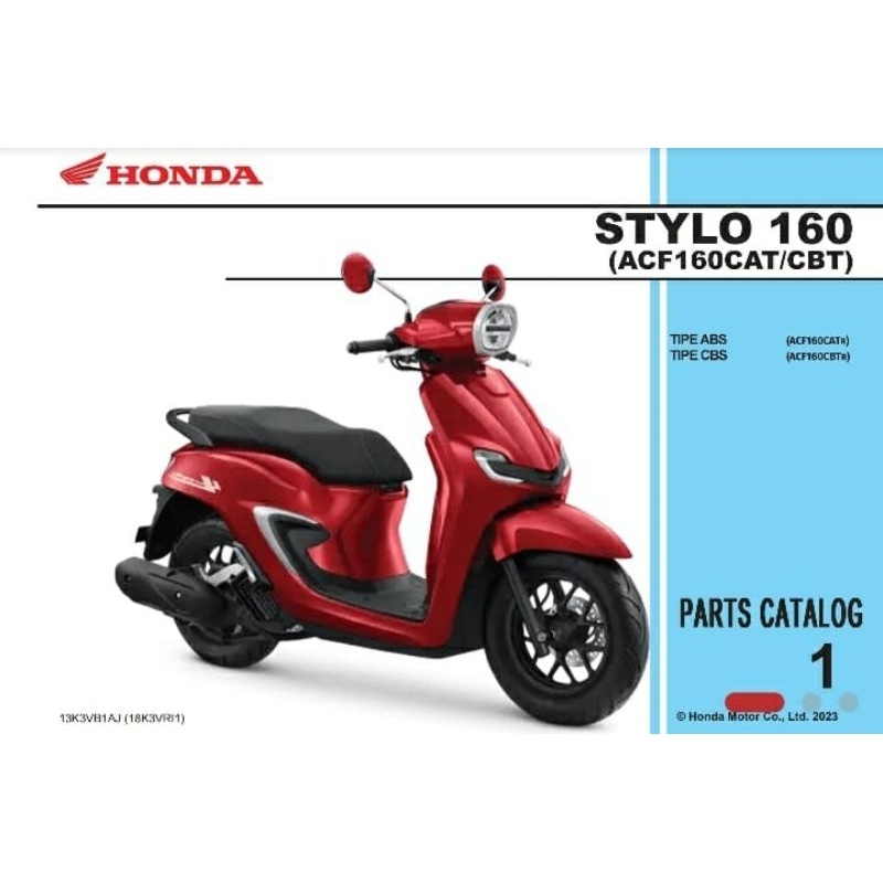 Jual Buku Part Catalog Katalog Copian Honda Stylo 160 2024 | Shopee ...