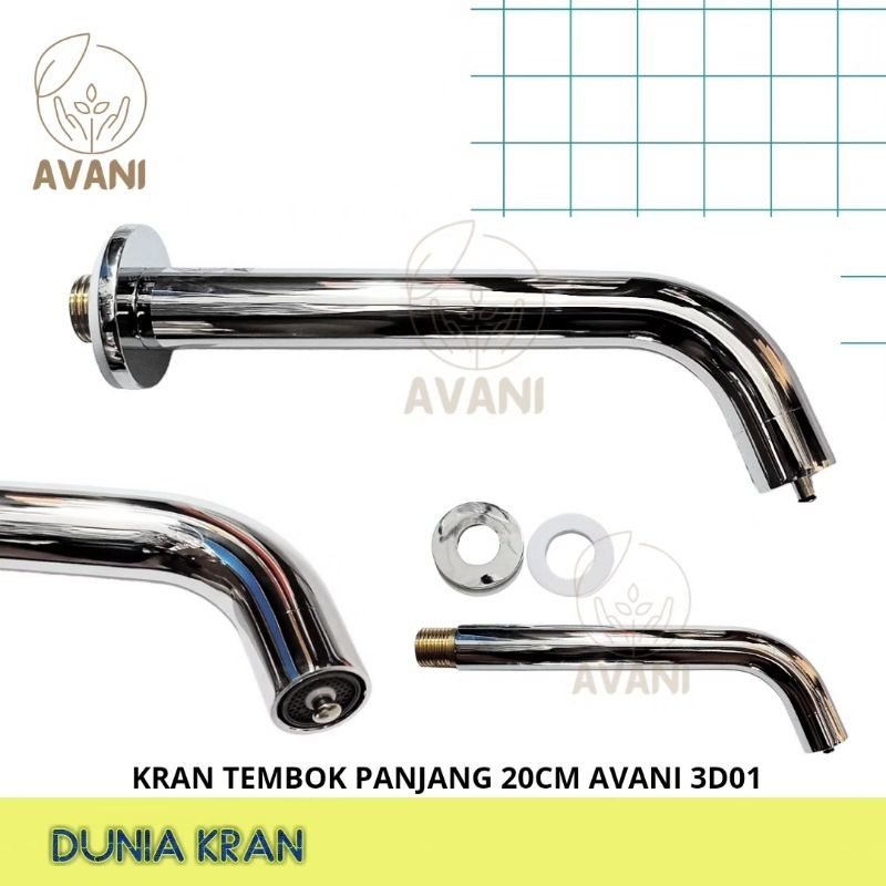 Jual KRAN WUDHU PANJANG 20 CM KRAN TEMBOK ON OFF STAINLESS SUS 304 TOUCH TAP AVANI | Shopee ...