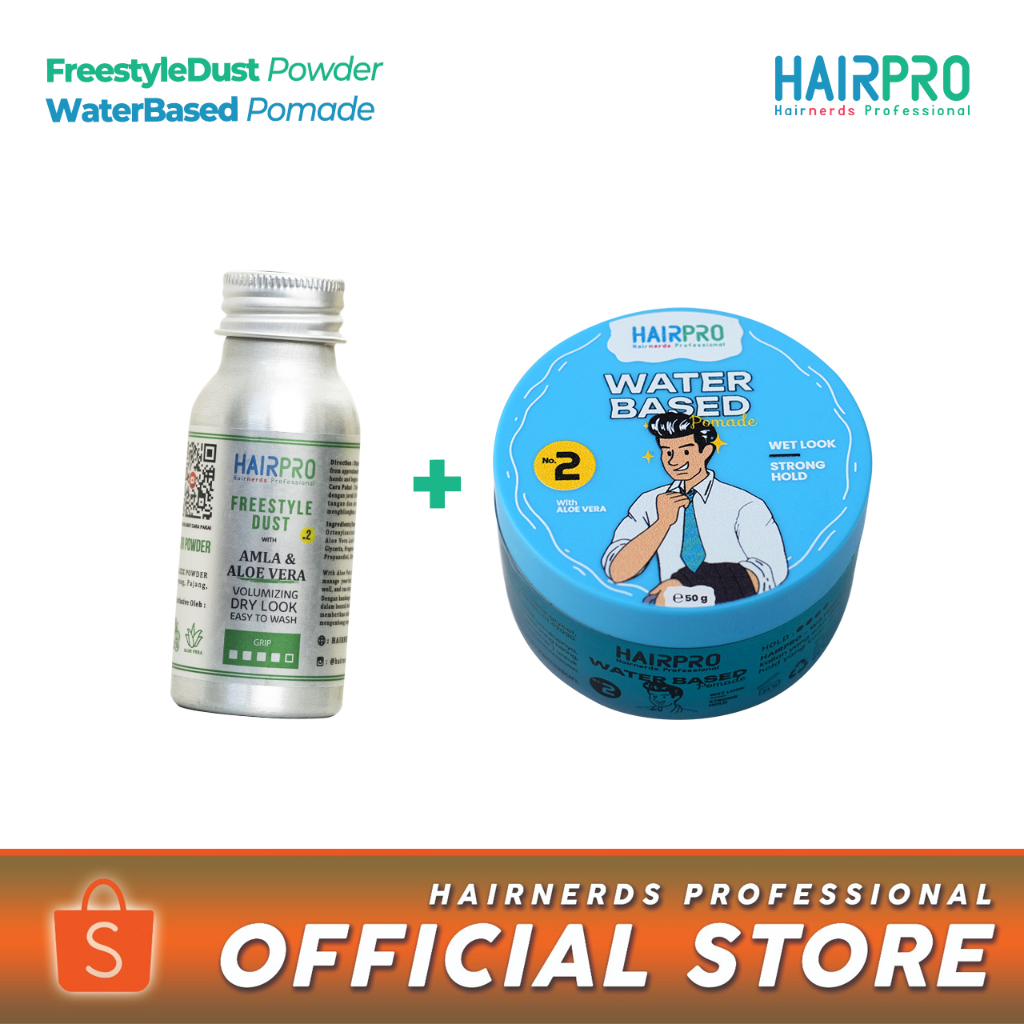 Jual Hairnerds Professional - Water Based Pomade + Hair Powder | Shopee ...