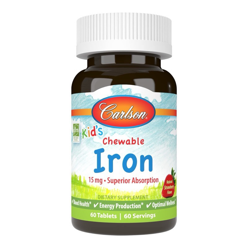 Jual Carlson iron chewable 15mg tablet iron anak 30 kapsul | Shopee ...